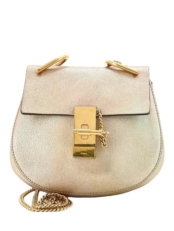 Chloé Drew Leather Mini Crossbody Bag - Gold