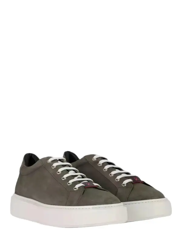 Isaia Lace-up Suede Sneakers - Grey