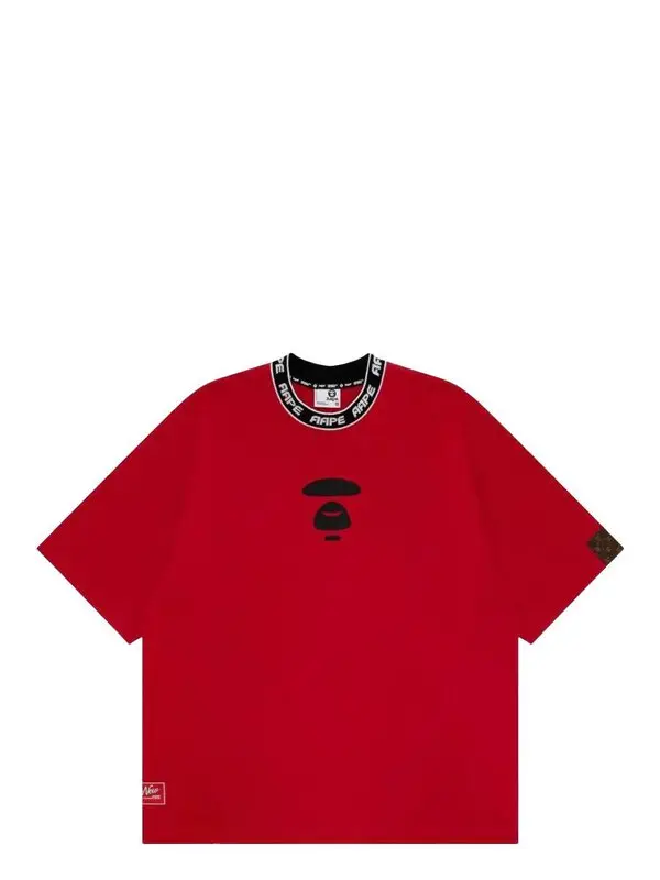 AAPE BY *A BATHING APE Moonface-print T-shirt - Red