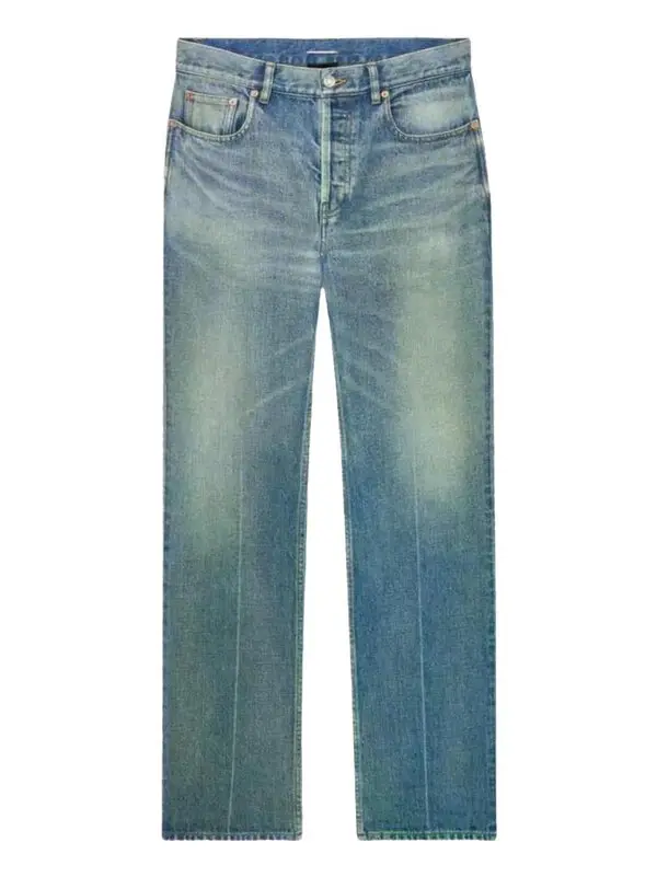 Saint Laurent Tapered Mid-rise Jeans - Blue