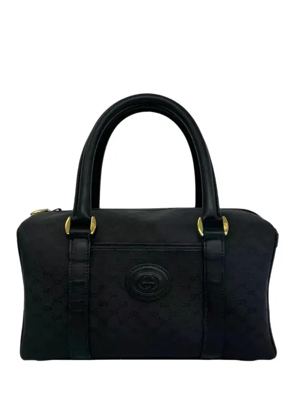 Gucci Micro Gg Canvas Boston Bag - Black