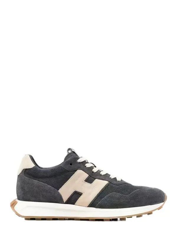 Hogan Panelled Logo Patch Sneakers - Grey