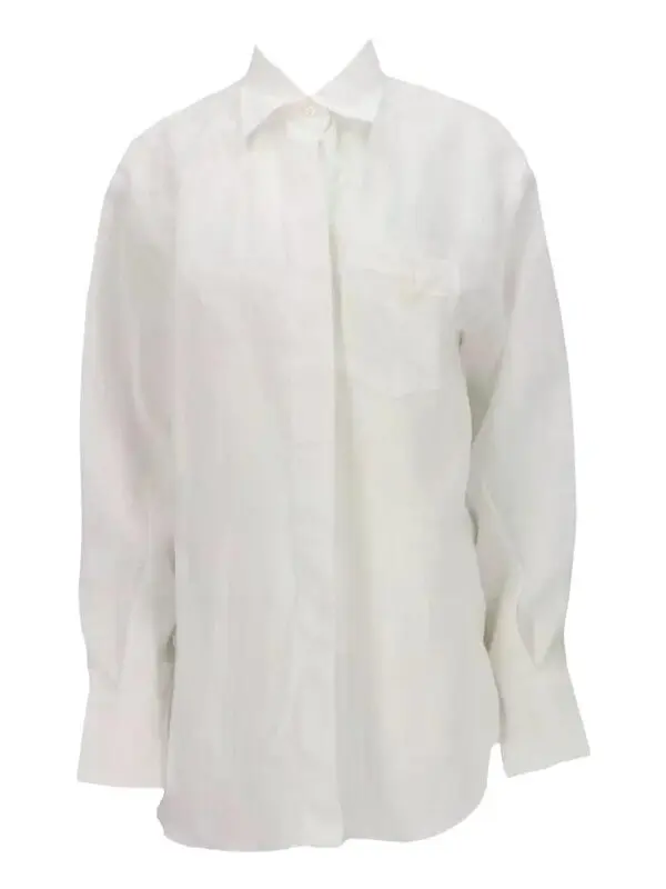 Isaia Concealed-button Long-sleeve Shirt - White