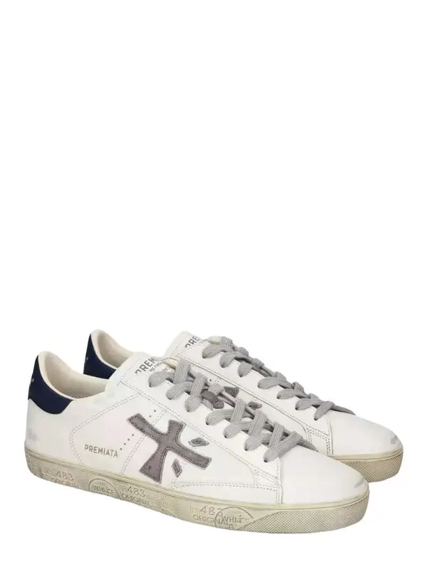 Premiata Steven 8479 Leather Sneakers - White