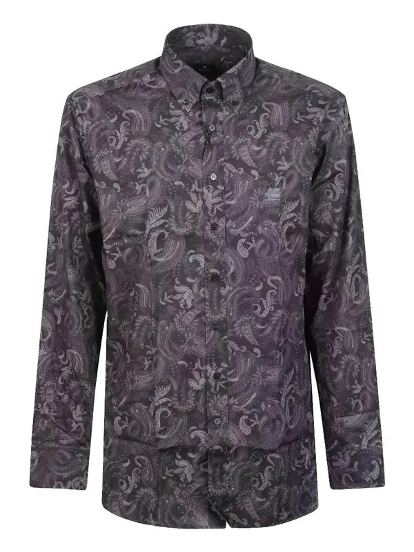 Etro Paisley-print Button-down Shirt - Black