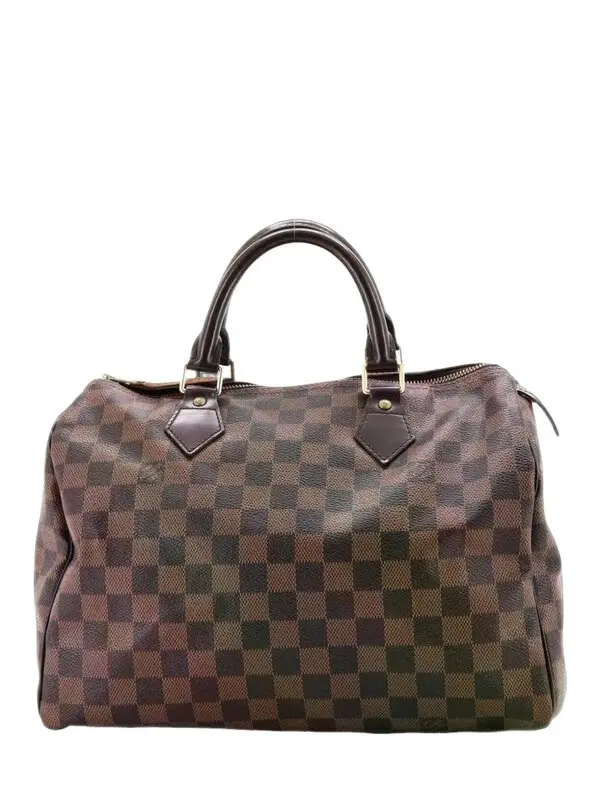 LOUIS VUITTON Speedy Handbag Damier 30 Satchel - Brown