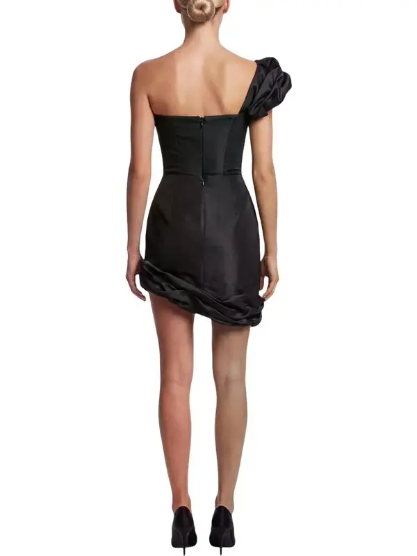 POST MERIDIEM Wave-detail Mini Skirt - Black