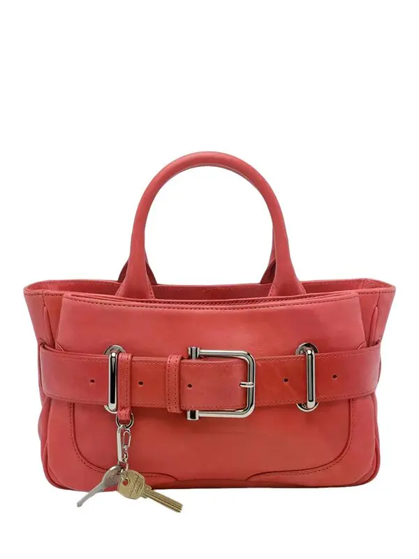OSOI Mini Brocle Tote Bag With Buckle Fastening - Red