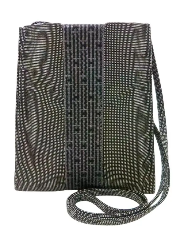 Hermès Canvas Herline Pochette Crossbody Bag - Grey