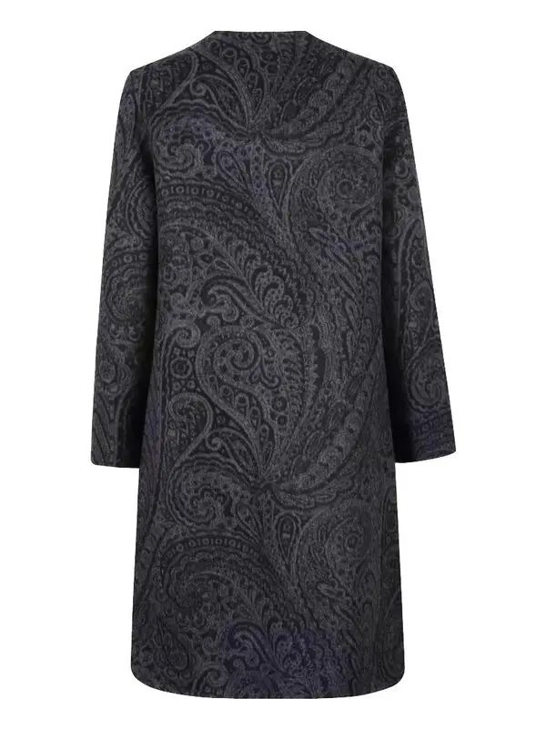 Etro Reversible Paisley-print Coat - Black
