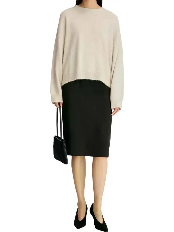 Loulou De Saison Tristan Ribbed-trim Sweater - Neutrals