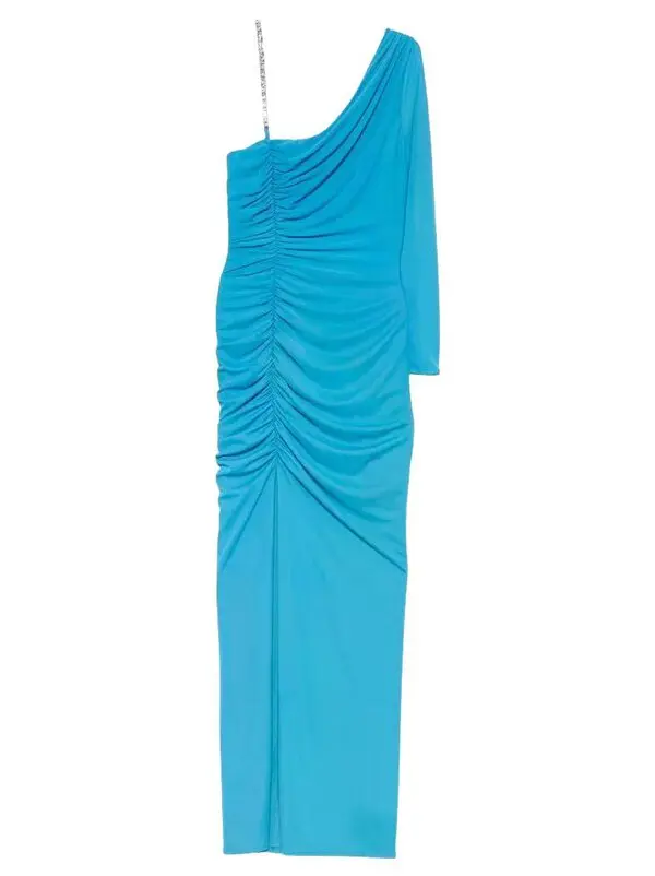 ALESSANDRO LEGORA One-shoulder Crystal Embellished Maxi Dress - Blue