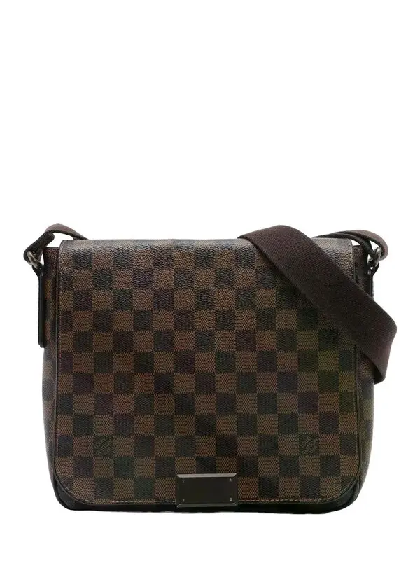 LOUIS VUITTON Damier Ebene District Pm Crossbody Bag - Brown