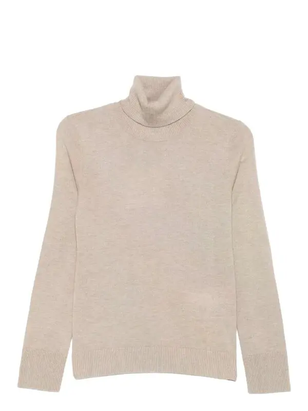 Sportmax Elbow-patch Roll-neck Knit - Neutrals