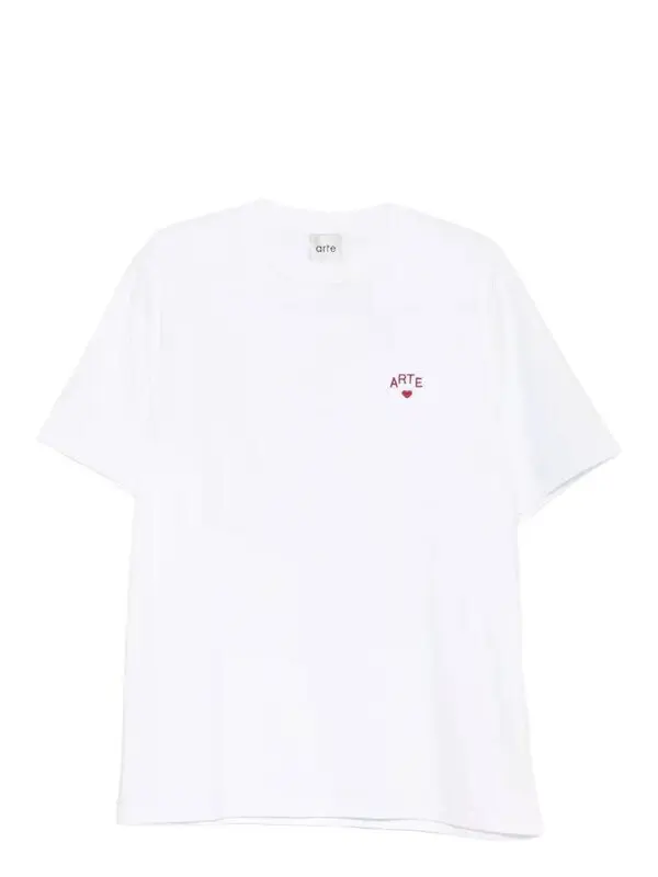 ARTE ANTWERP Logo-embroidered T-shirt - White