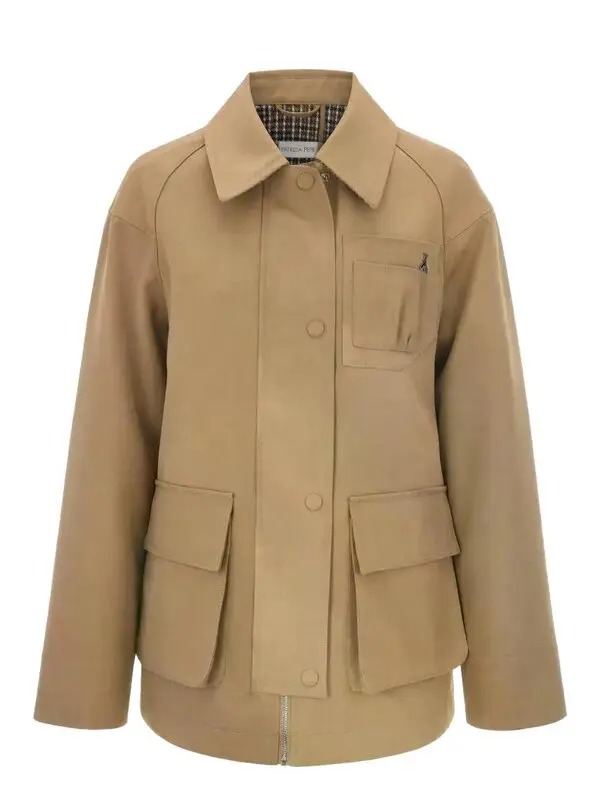 Patrizia Pepe Multi-pocket Zip-up Jacket - Neutrals