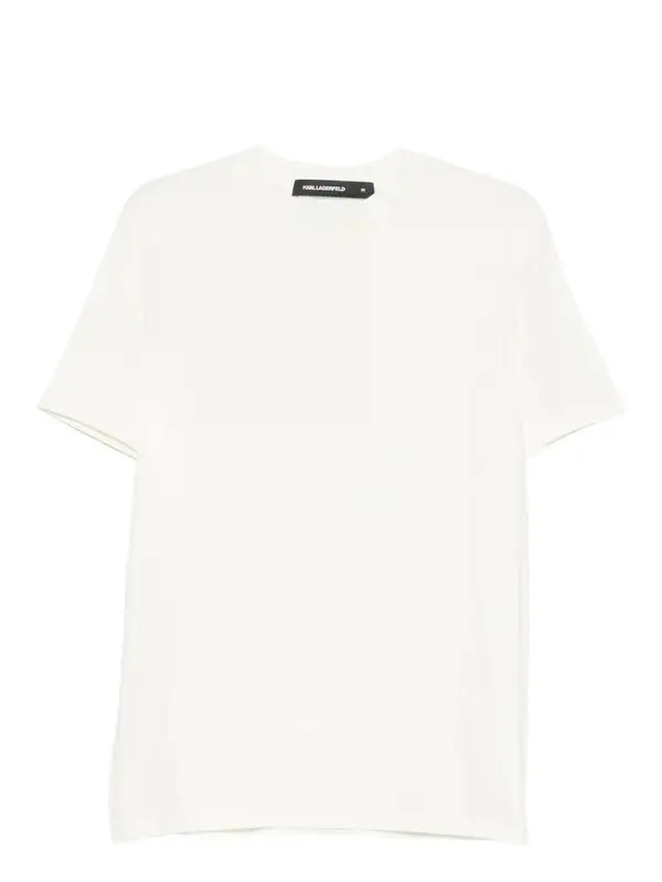 Karl Lagerfeld Logo-print Crew-neck T-shirt - Neutrals