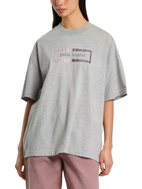 Palm Angels Studded Logo T-shirt - Grey