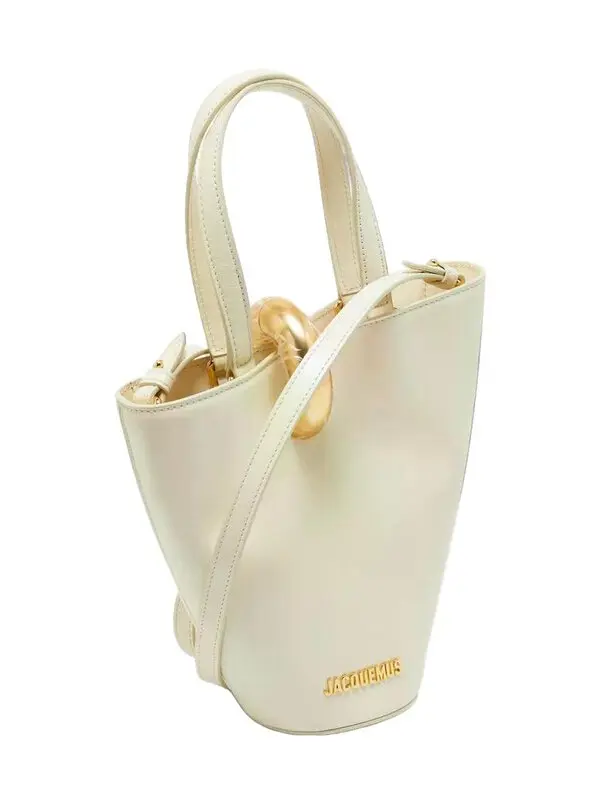 Jacquemus Le Petit Bambola Leather Tote Bag - Neutrals