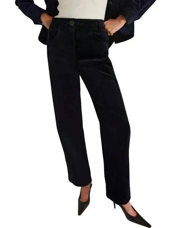 VIOLANTE NESSI Corduroy Wide-leg Trousers - Blue