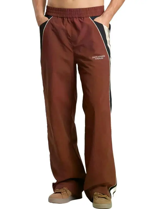 Palm Angels Hollywood Logo-print Track Pants - Brown