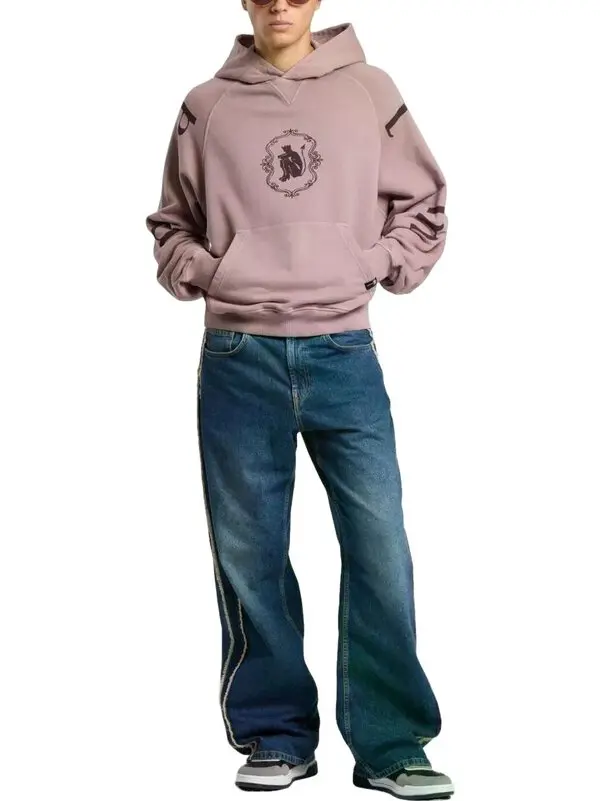 Palm Angels Devil Herald Loose Hoodie - Pink