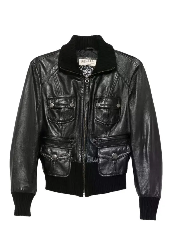 A.N.G.E.L.O. VINTAGE CULT 2000s Ribbed-trim Jacket - Black
