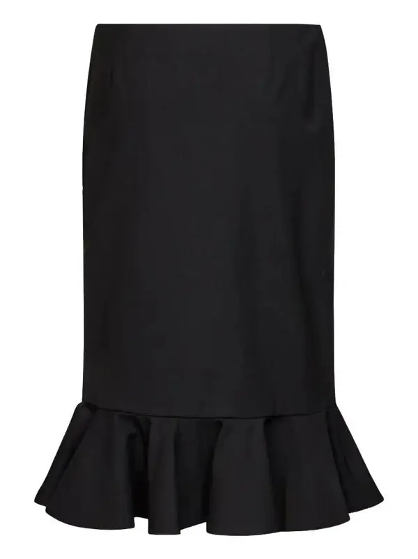Giuseppe Di Morabito Ruffled Hem Midi Skirt - Black