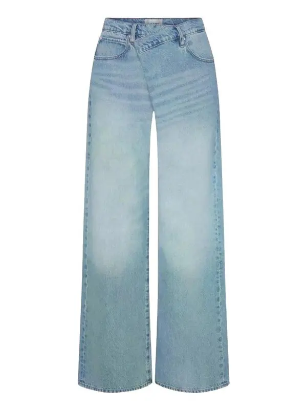 FRAME The Crossover Loose Wide-leg Jeans - Blue