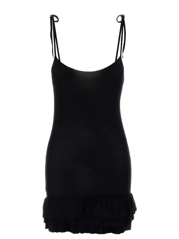 Gimaguas Bianca Ruffled Mini Dress - Black