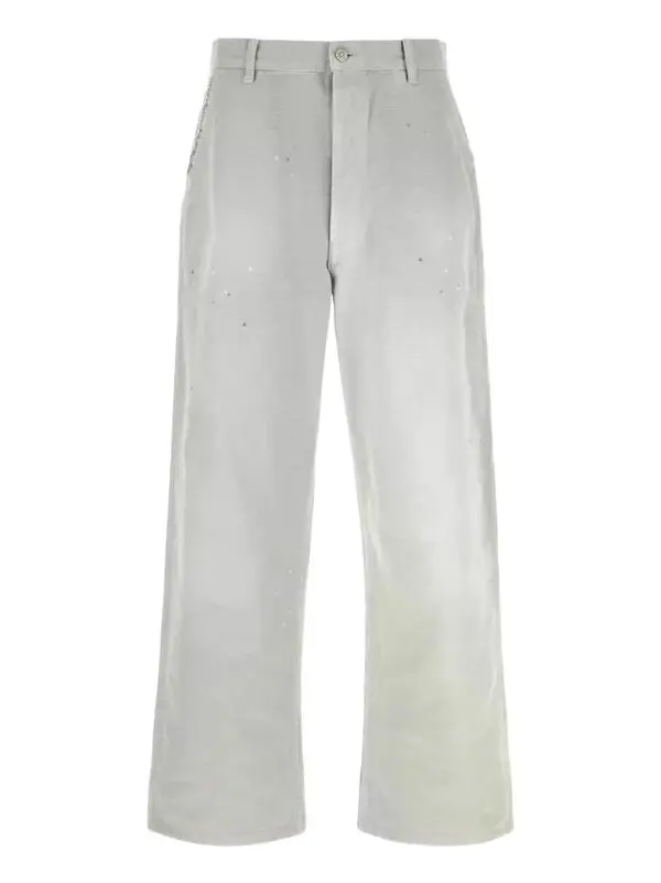 MAISON MARGIELA Paint-splatter Wide Leg Trousers - Grey