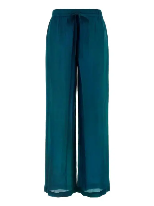 THE ROSE IBIZA Silk Palazzo Pants - Green