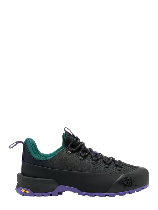 The North Face Grid-patterned Panelled Lace-up Sneakers - Black