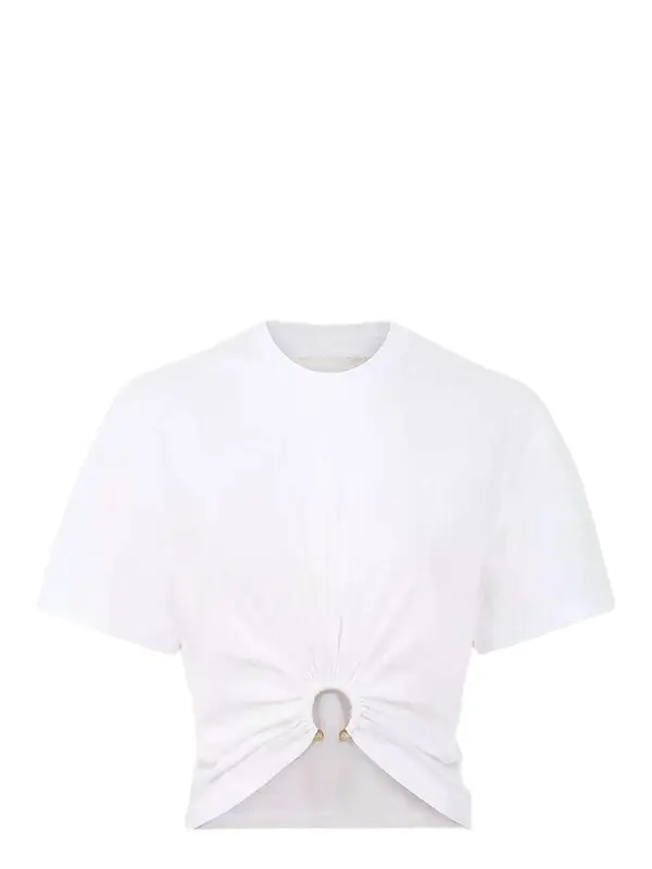 Rabanne T-shirt With Piercing - White