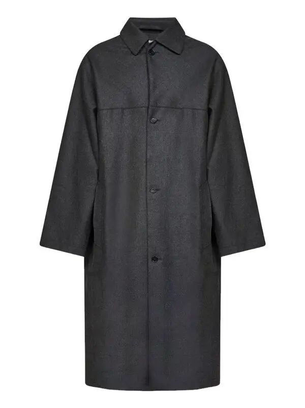 ROSE BURRITO Button-fastening Storm-flap Single-breasted Coat - Grey
