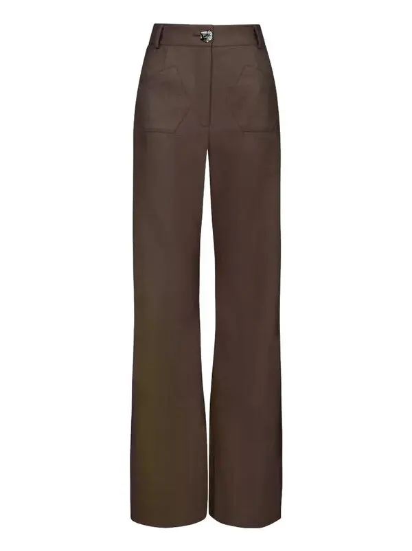VIOLANTE NESSI Francis Flared Trousers - Brown