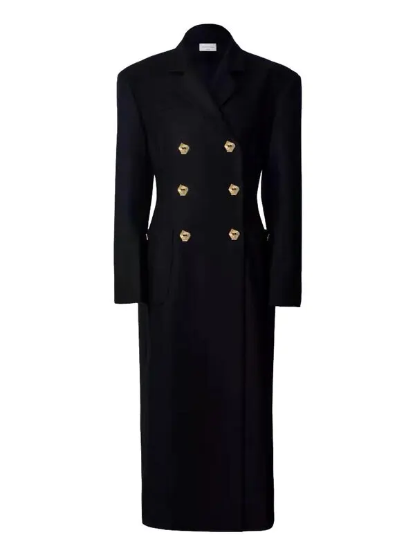 VIOLANTE NESSI Double-breasted Tailored Coat - Black