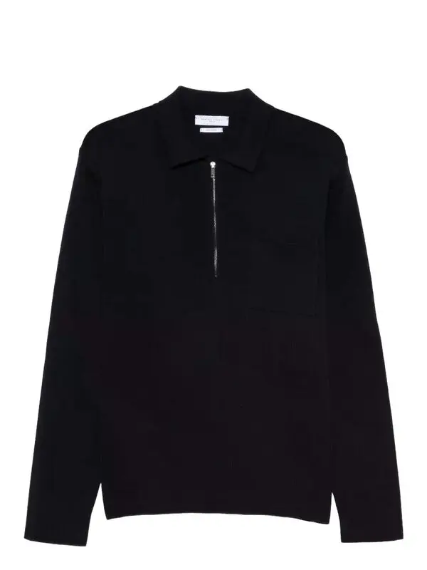DANIELE FIESOLI Zip-fastening Chest-pocket Polo Shirt - Blue
