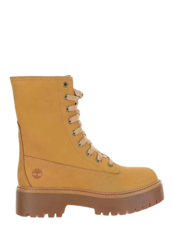 Timberland Mid Stone Street Platform Lace-up Boots - Yellow