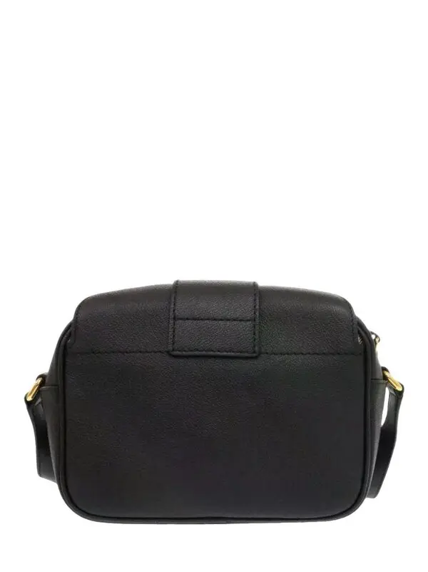 Burberry 2000-2017 Small Soft Grained Calfskin Buckle Crossbody Bag - Black