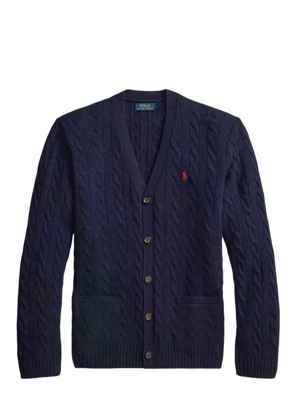 Polo Ralph Lauren Cable-knit V-neck Cardigan - Blue