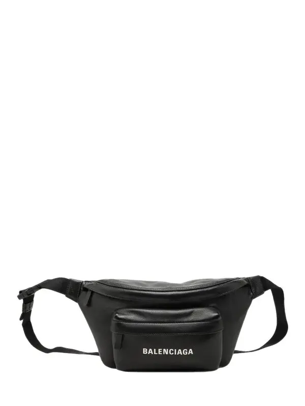 Balenciaga Leather Everyday Xs Belt Bag - Black