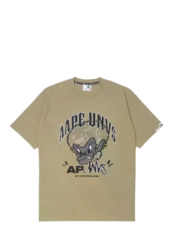 AAPE BY *A BATHING APE Moonface Graphic-print T-shirt - Neutrals