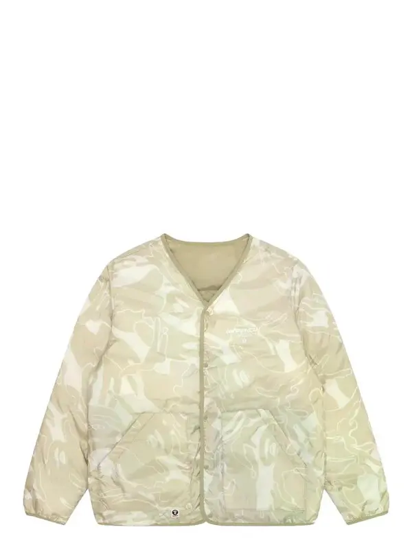 AAPE BY *A BATHING APE Moonface Reversible Down Jacket - Neutrals