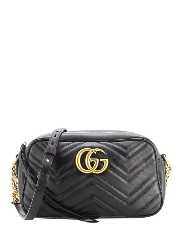 Gucci Matelassé Leather Shoulder Bag - Black