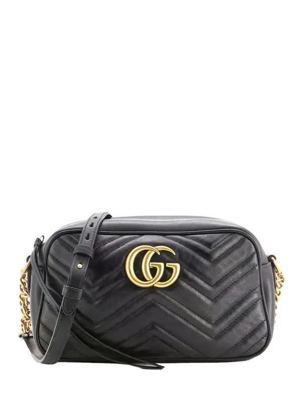 Gucci Matelassé Leather Shoulder Bag - Black