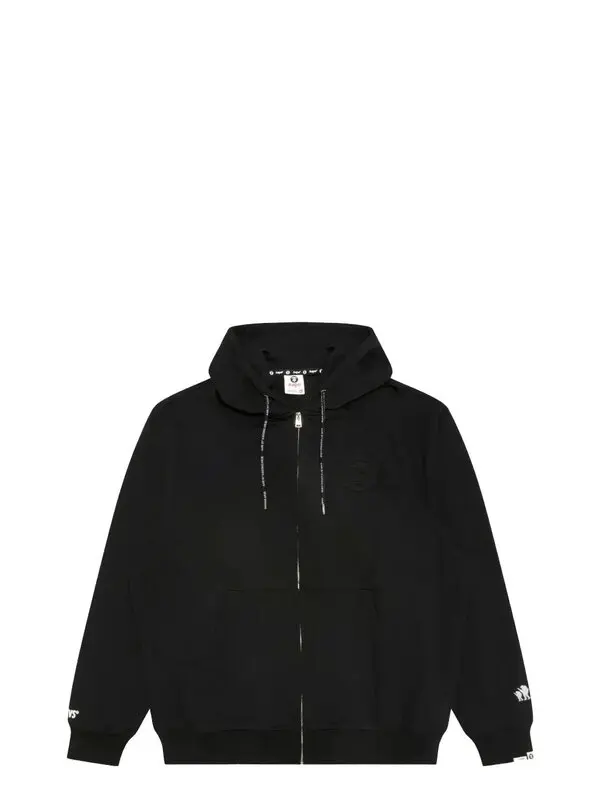 AAPE BY *A BATHING APE Zip-up Hoodie With Embossed Logo - Black