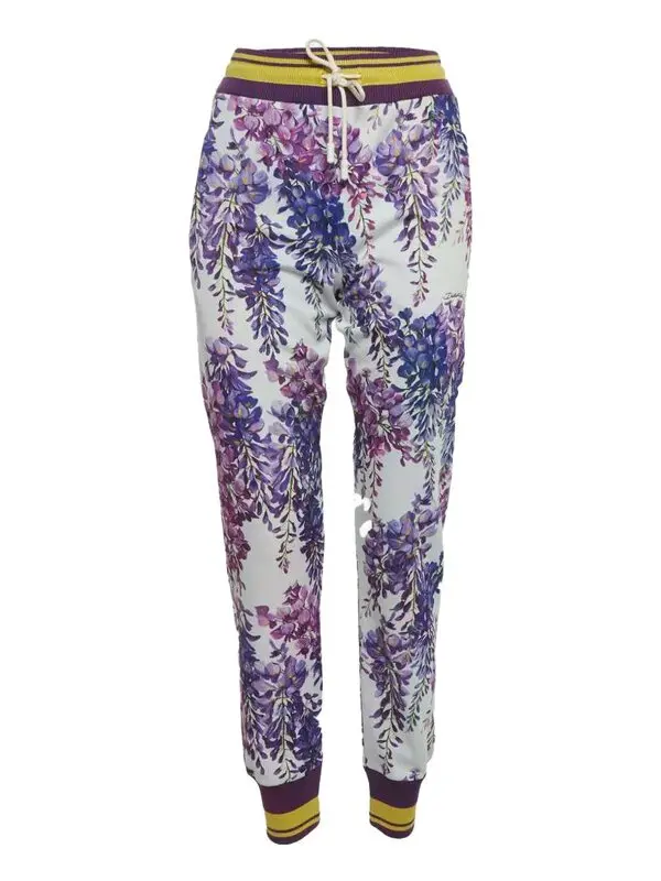 Dolce & Gabbana Wisteria Print Track Pants - White