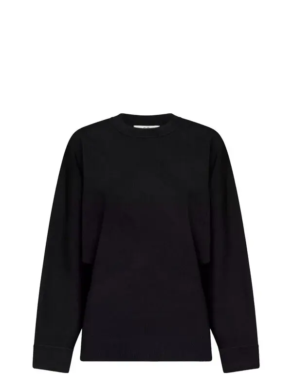 Co Batwing-sleeve Sweatshirt - Black