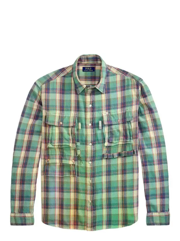 Polo Ralph Lauren Classic-fit Plaid Brushed Flannel Shirt - Green